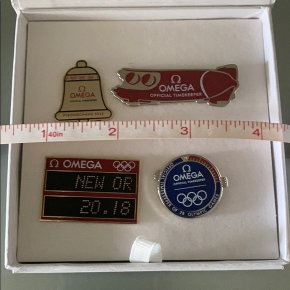 Omega | Jewelry | Omega Collectible 28 Olympic Pin Set Of 4 In Box ...